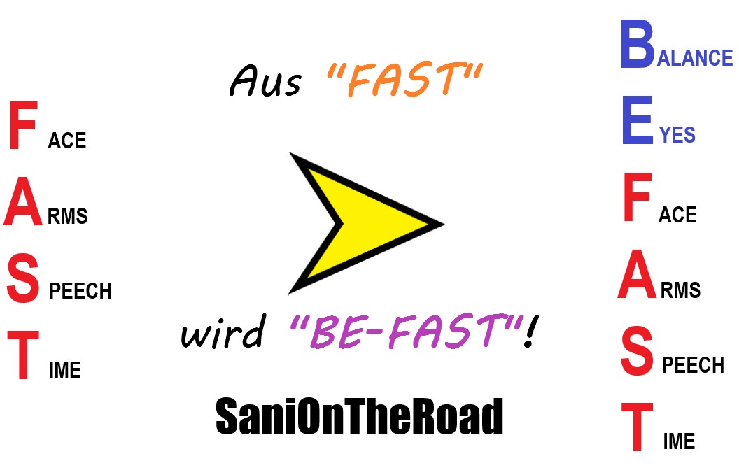 Schlaganfall: Aus FAST wird BE-FAST?! – SaniOnTheRoad
